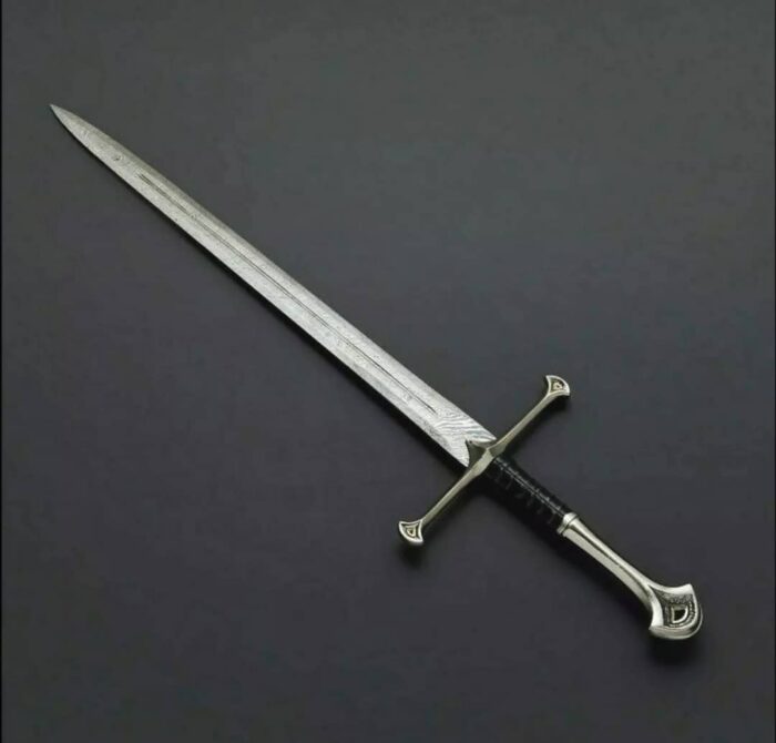 Custom Handmade Damascus Blade 35″ Long Anduril /Narsil Sword Of Knig ...